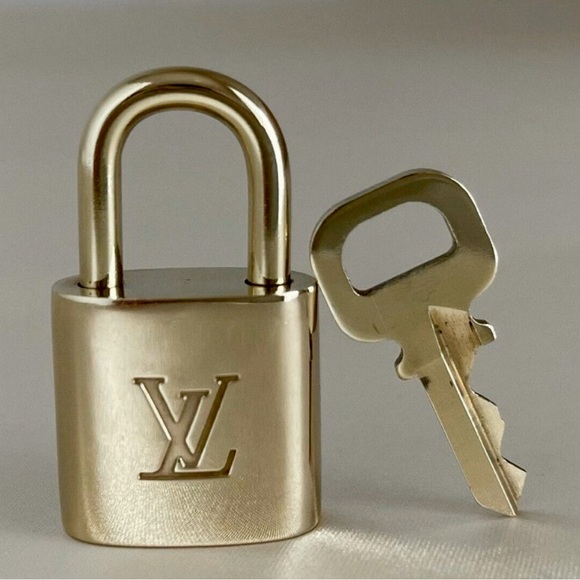 Louis Vuitton | Accessories | Gold Louis Vuitton Padlock Lock And Key ...